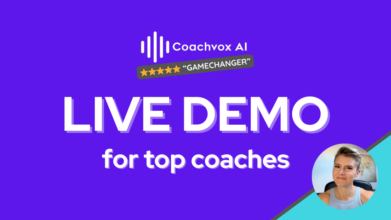 Your exclusive invitation | Live Coachvox demo