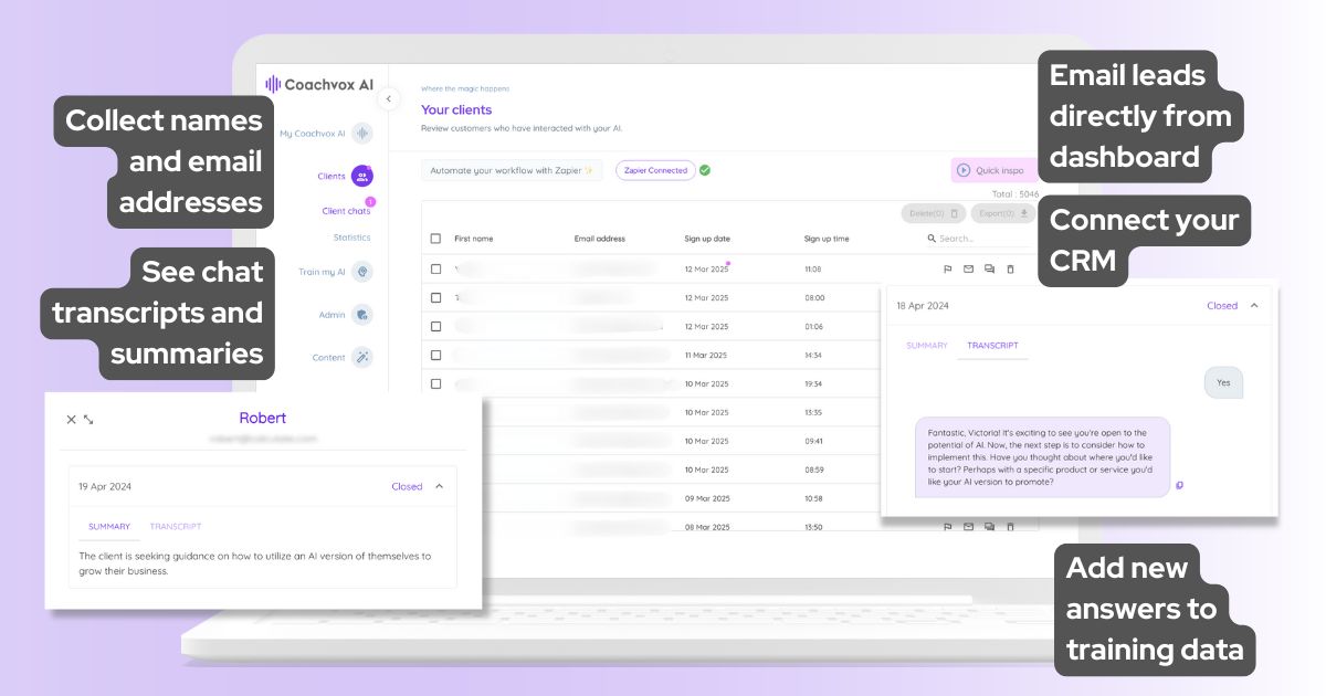 Create your AI version | Get leads. Save time. Scale | For coaches
