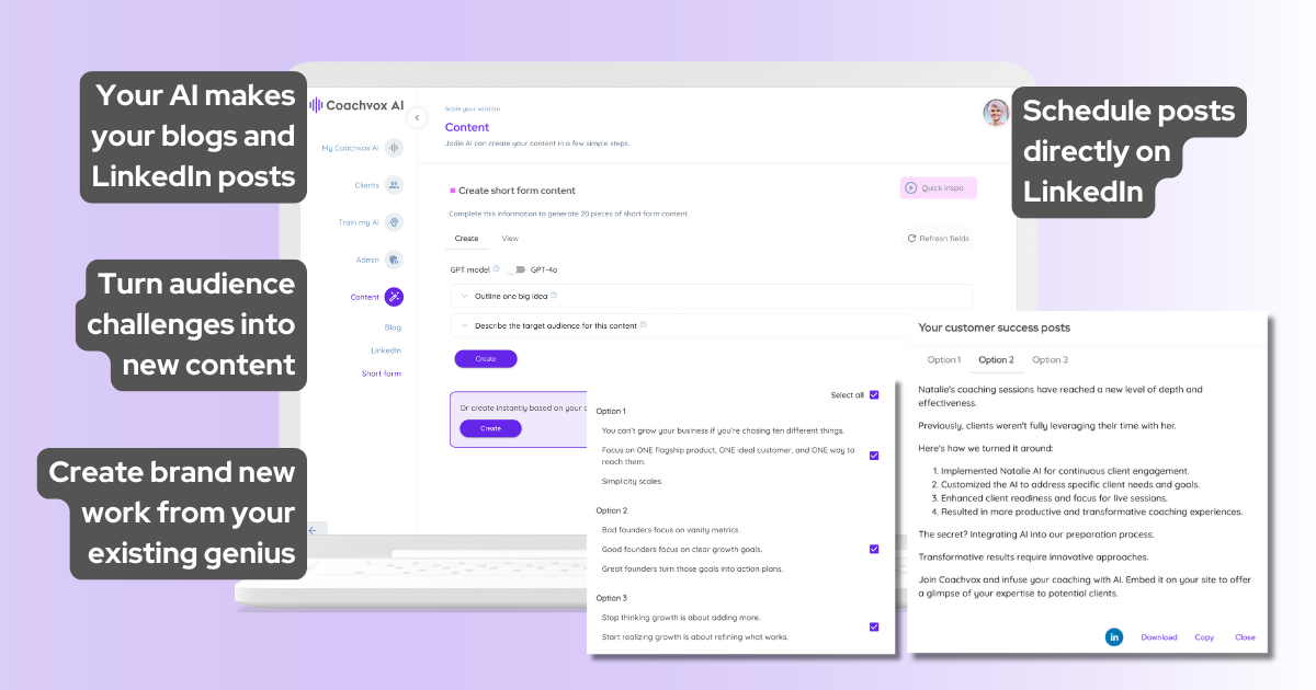 Create your AI version | Get leads. Save time. Scale | For coaches